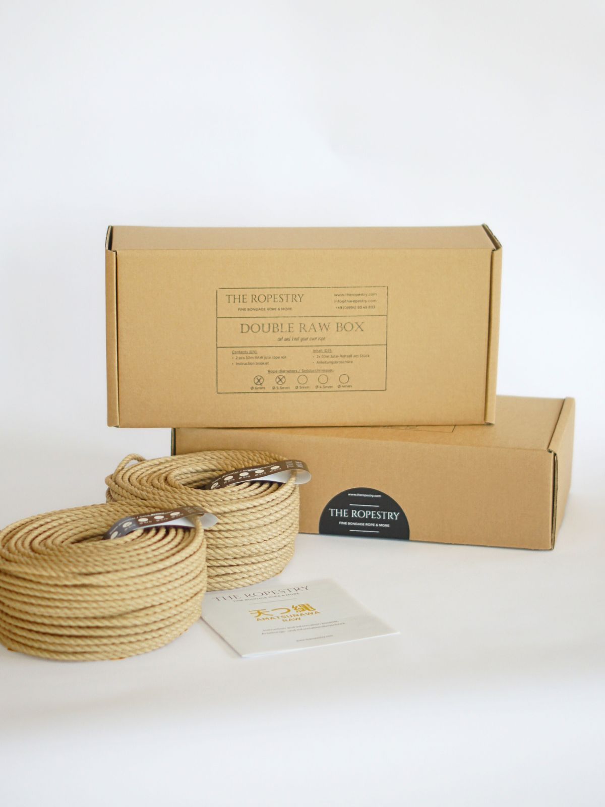 DOUBLE RAW ROLL - 2x 50m finest jute rope for bondage for DIY processing